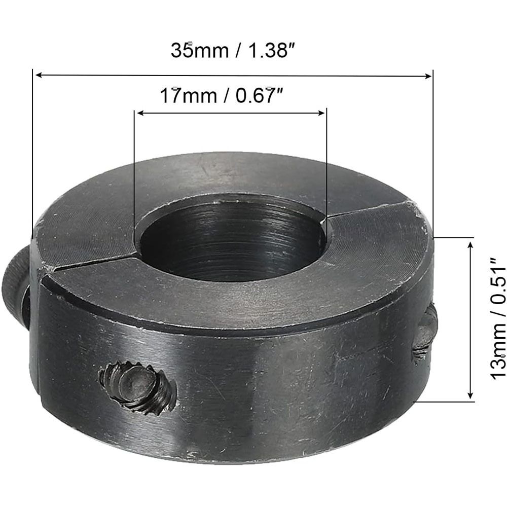 Separated Carbon Steel Shaft Collars Black Inner Diameter 6-55mm Ring ...