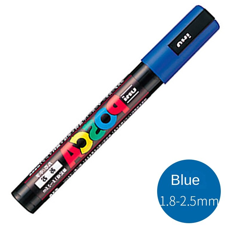 （New）[HOT] 1Pc UNI Poca Marker Pen PC-5M POP Poter Water-Baed ...