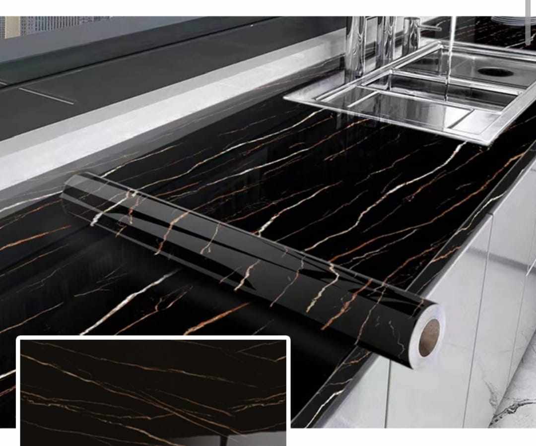 Marble wallpaper Waterproof Sticker Modern Kitchen Cabinet Table ...