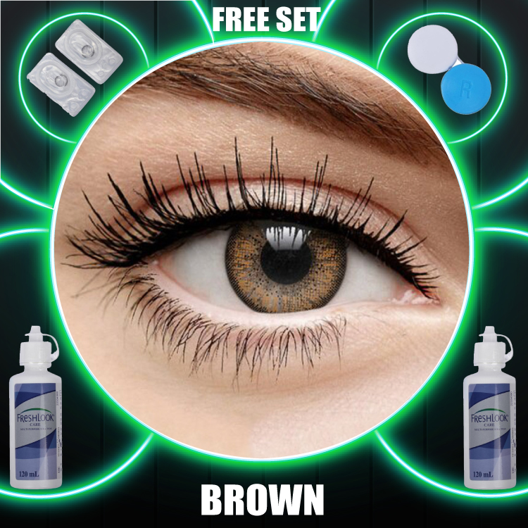 Fresh Luke Brown 2 Tone Color Contact Lens (Complete Set) | Daraz.com.bd