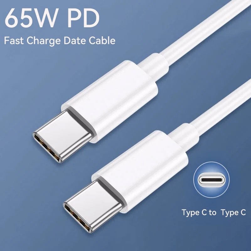 PD 65W 6A USB C To USB C Fast Charging Date Cable For Xiaomi Redmi ...
