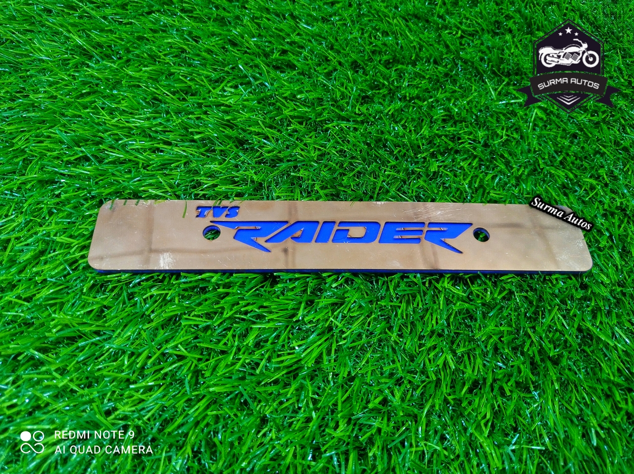 Raider Motorcycle New Design Name Plate Metal Gold | Daraz.com.bd