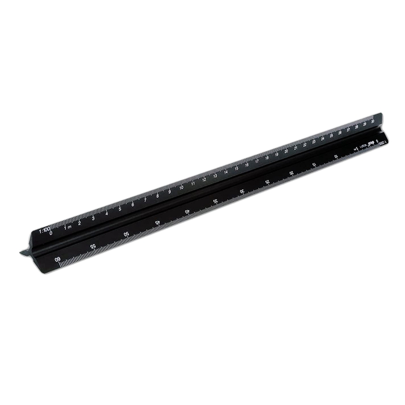 Architectural Ruler 30 cm Aluminum Triangular Ruler Various Scales 1:20 ...