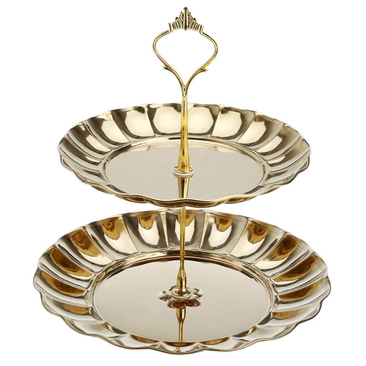Nax Cake Stand And Fruit Plate Cupcake Metal Stand For Cakes Desserts ...