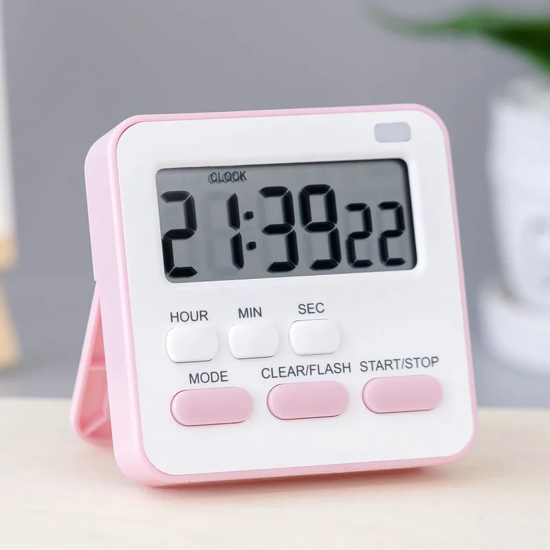 Portable Mini Digital Clock with Flashing Light Timer Cooking Kitchen ...