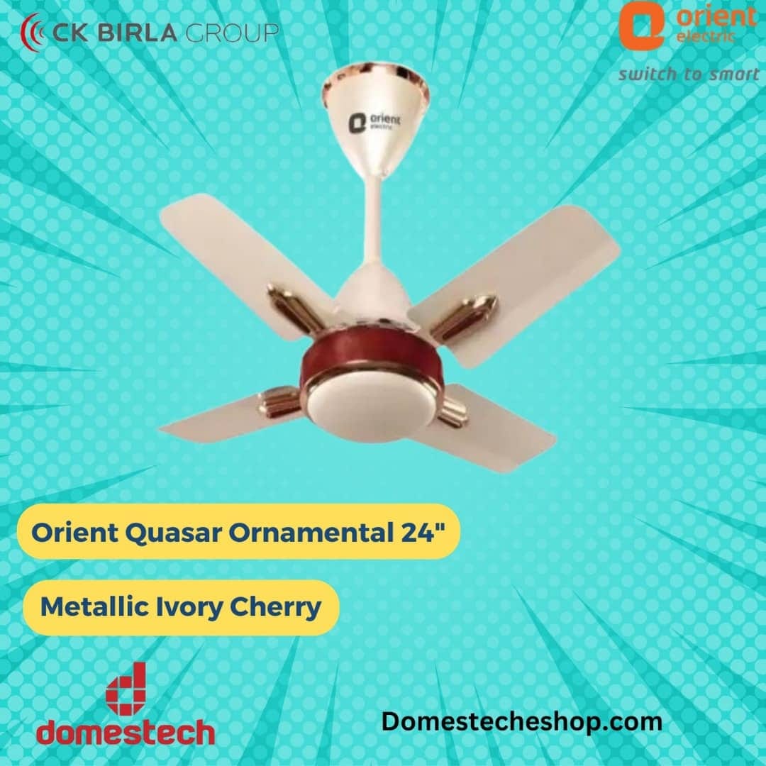 Orient Quasar Ornamental 24 Ceiling Fan Ivory Cherry Bd