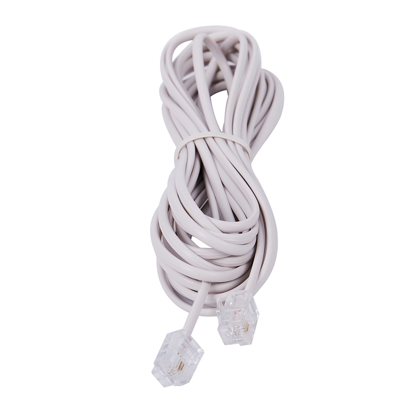 LKPCIGCXM 2X 6P2C RJ11 Male to Male Plug Telephone Line Cable Wire 5M ...