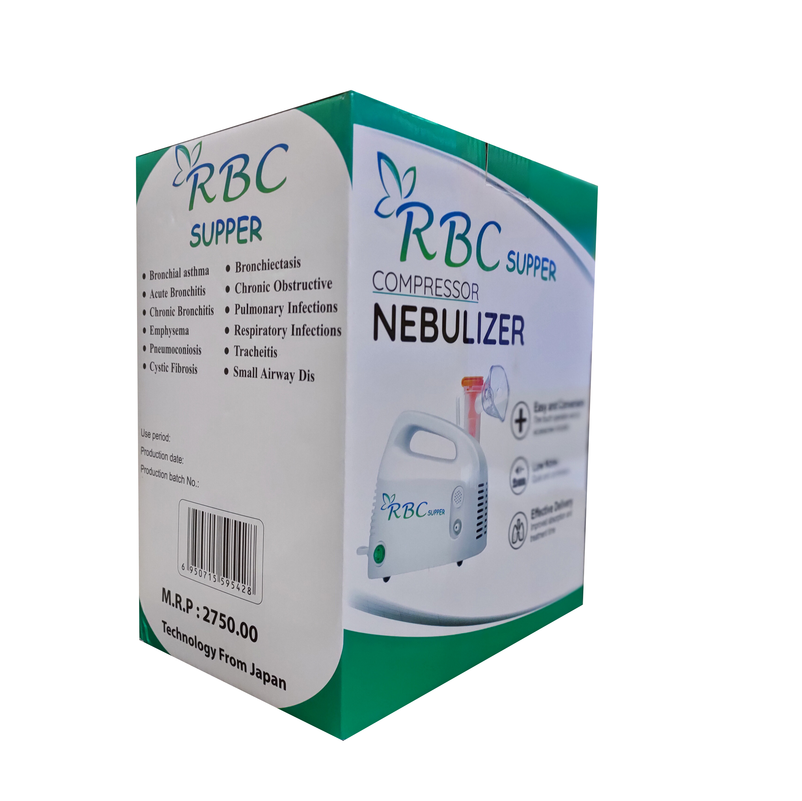 RBC Hospital Air Compressing Nebulizer , Ss-7b Mist Breathing Machine ...