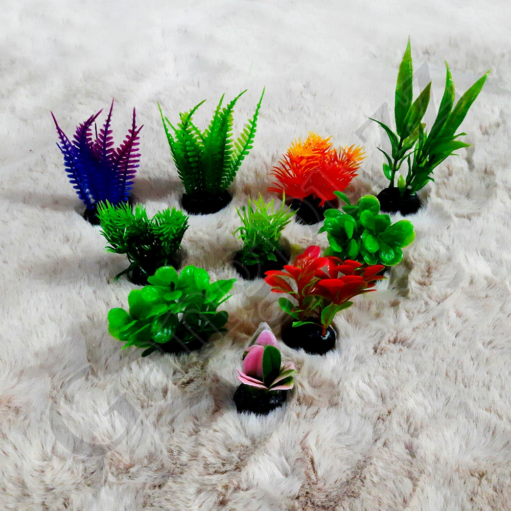 Aquarium Underwater Artificial Plant - Underwater Small Multicolor Tree ...