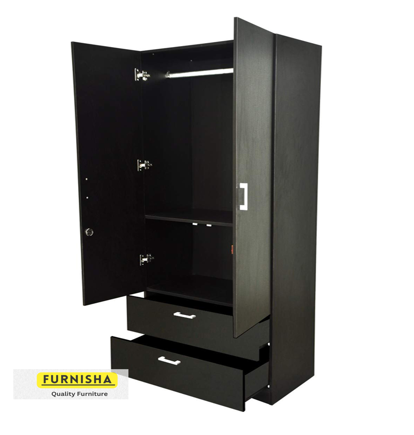 2 Door Almira with 2 Drawer | Cupboard Almirah | 2 Door Engineered ...