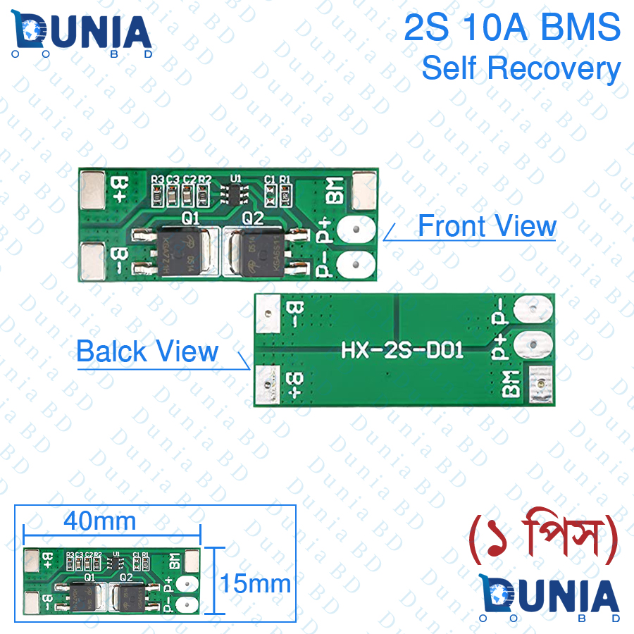 2S BMS 10A Battery Protection Self Recovery Board Charging for LED ...