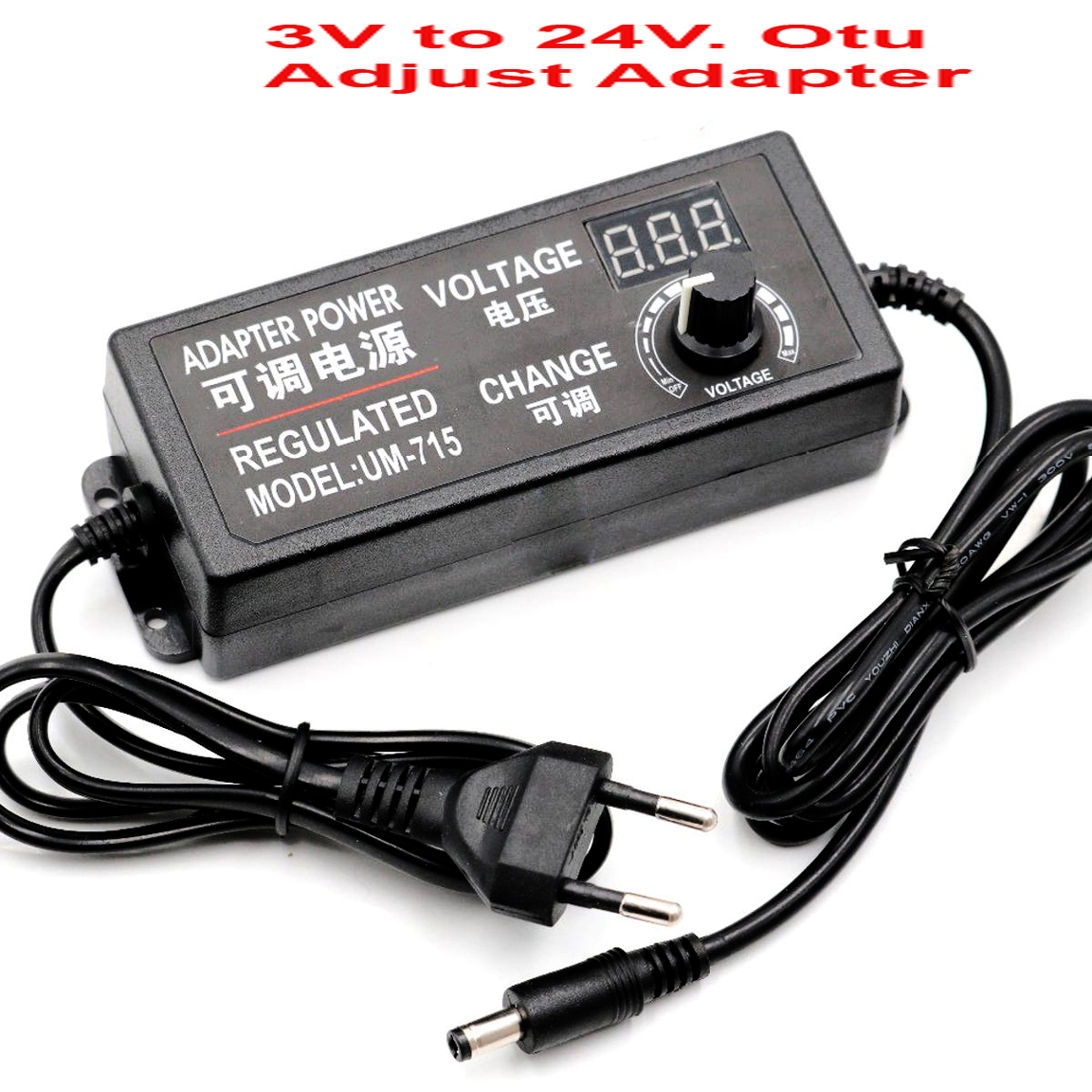 DC 3V to 24V 5A. 3V to 24V. Otu Adjust Adapter. Universal Adjustable AC ...