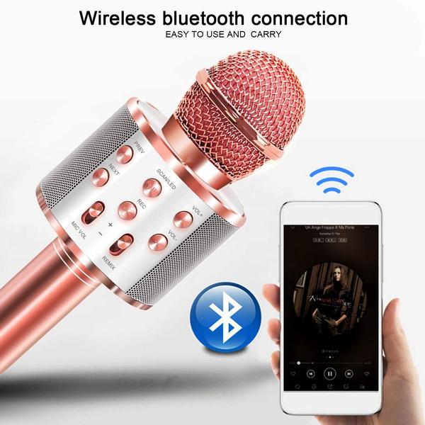 Bluetooth Wireless Karaoke Microphone-WS858 MIC Speaker | Daraz.com.bd