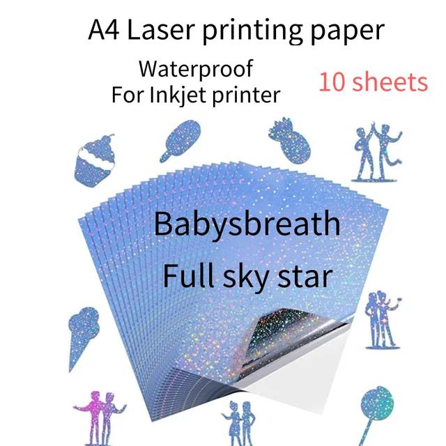 Transparent Sticker Paper 10/50 sheets A4 Printable Vinyl Label Sticker ...