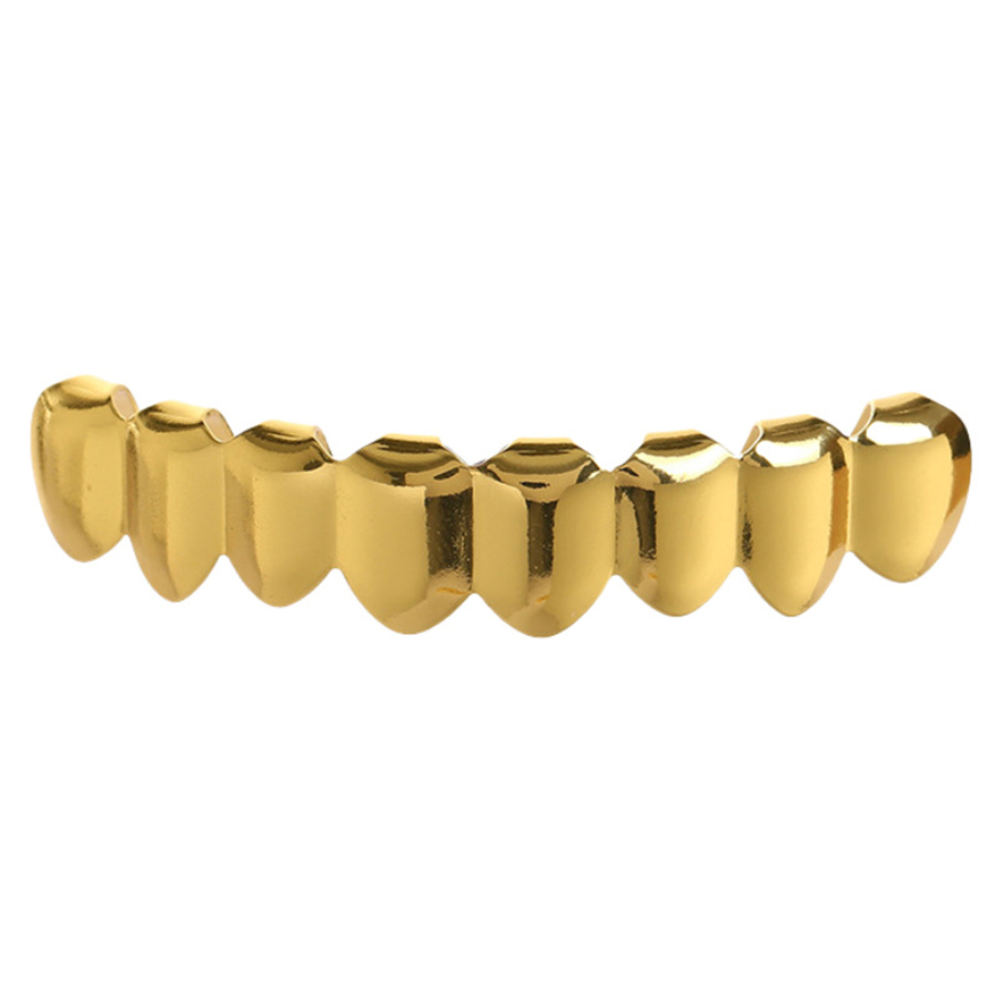 Teeth Grillz Set For Unisex Top Bottom Mouth Gold Silver Color Teeth ...