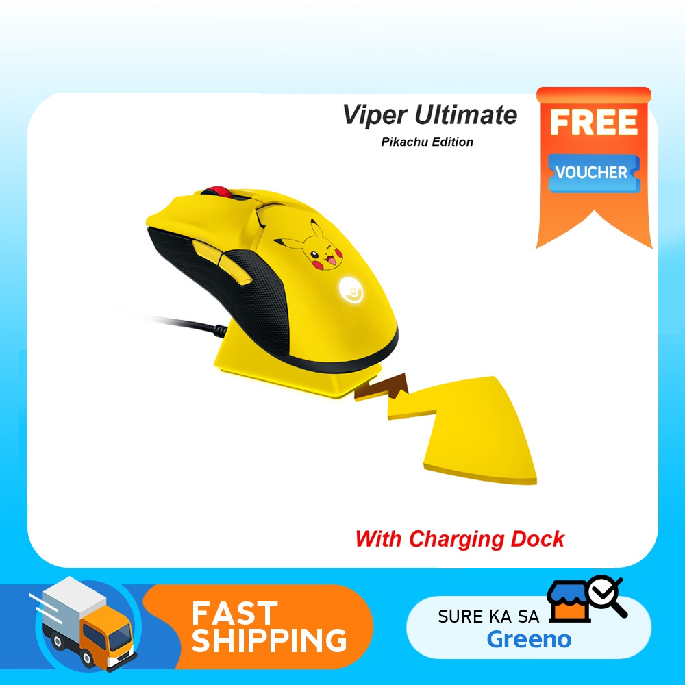 Razer Viper Ultimate Pokemon Pikachu Limited Edition Wireless Gaming ...