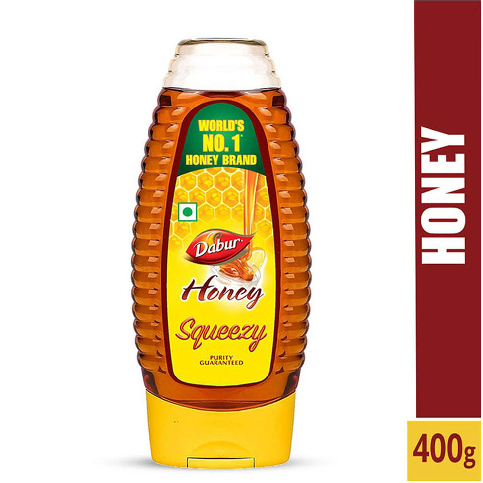 Dabur Honey: 100% Pure Honey with No Sugar Adulteration 400 gm Squeezy ...