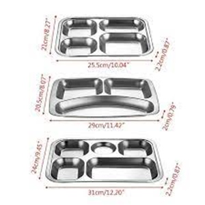 Stainless Steel Divided Plate 4 Section | Daraz.com.bd