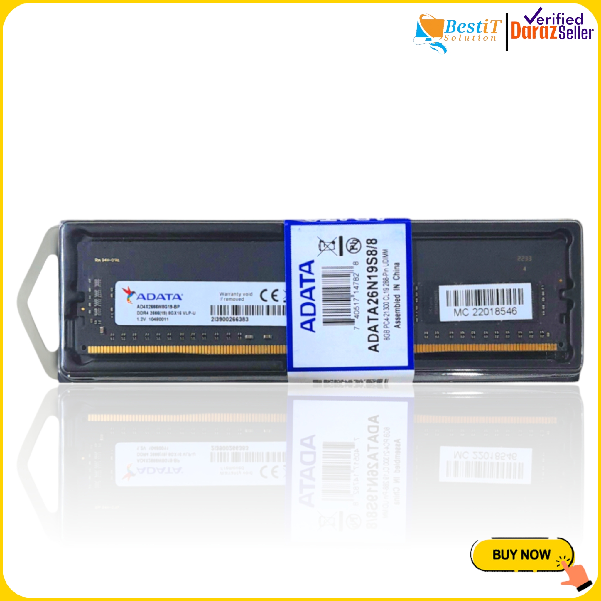 ADATA DDR4 8GB 2666MHz Desktop Ram With 2Year Warranty | Daraz.com.bd