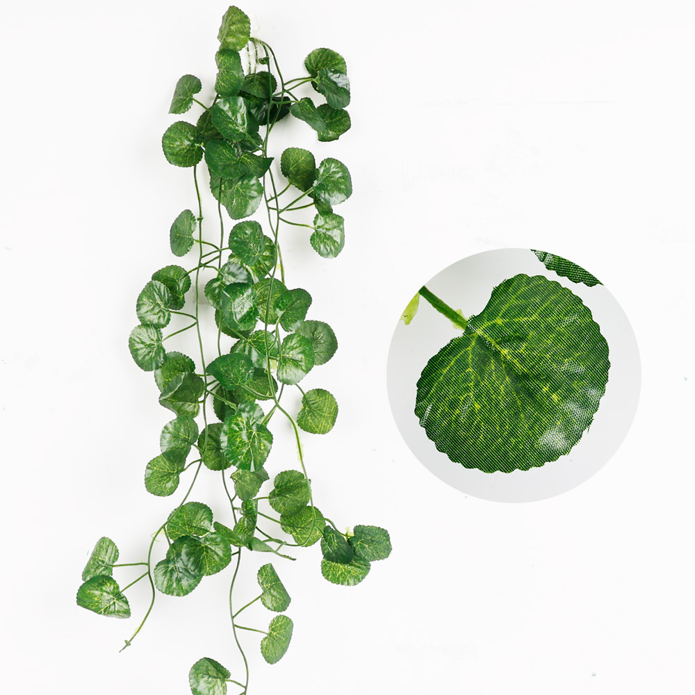 200cm Artificial Ivy Leaf Garland Green Plastic Vine Foliage Vivid Vine ...