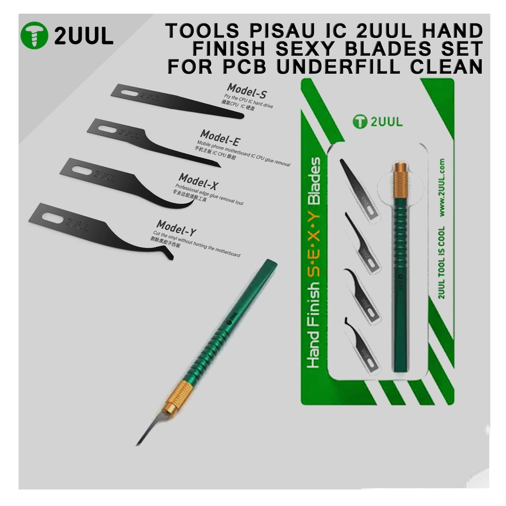 2UUL Hand Finish S.E.X.Y Blade for PCB Underfill Clean (4 in 1 Kit ...