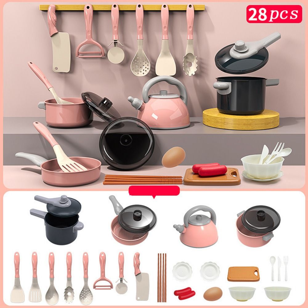 28 61 71 86pcs Real Cooking Toy Pretend Play Play Kitchen Accessories