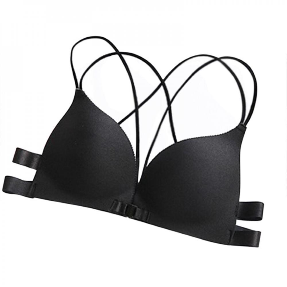 Imported Front Closure Women Bras Padded Wire Free Strappy Super Push ...