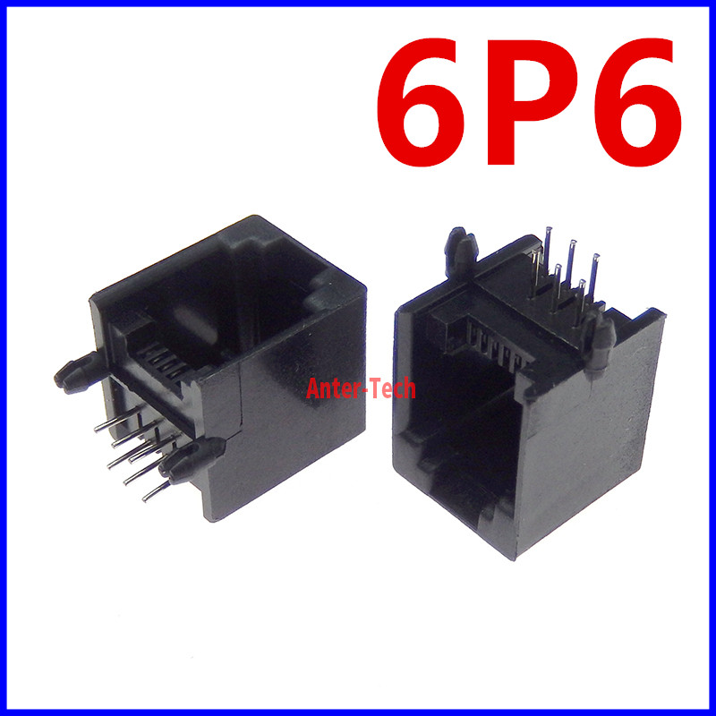 10 pcs RJ11 4P4C 6P6 6P4C 6P2C 8P8C Modular Network Jack Vertical Ports Sockets Female ...