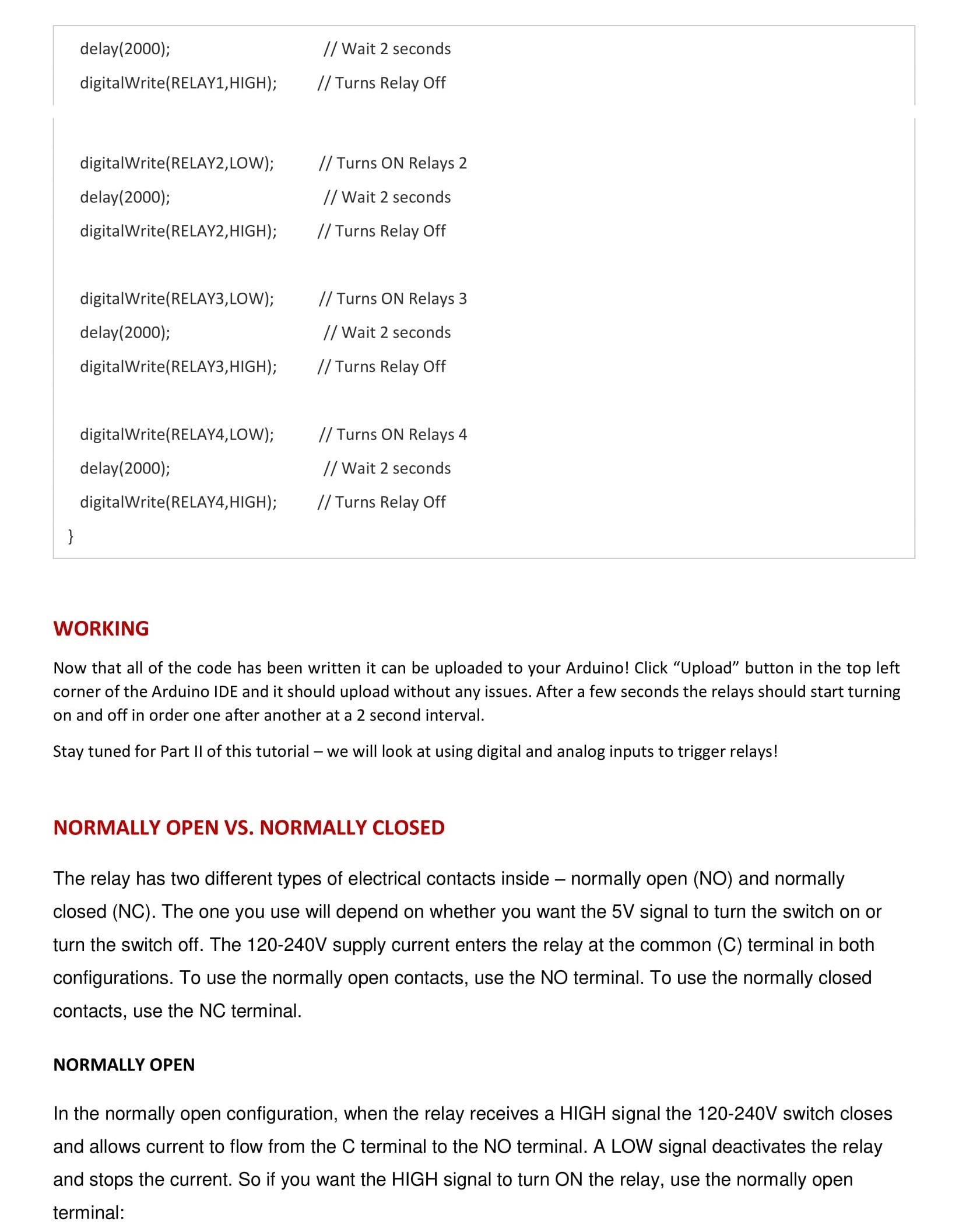 Arduino 4 channel relay module 5V control board with optocoupler Relay ...