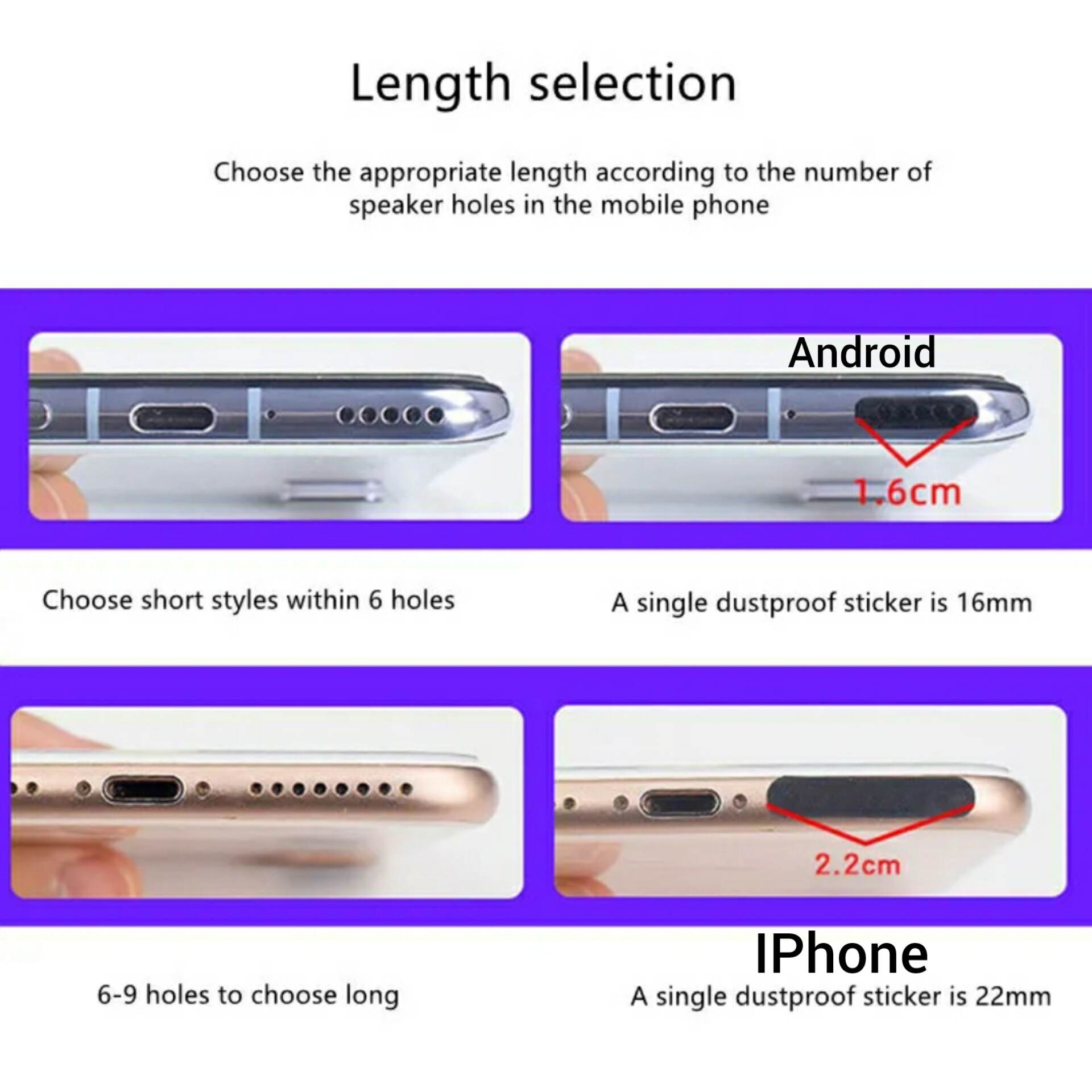 2pcs Mobile Phone Dustproof Net Stickers for Speaker Protection High ...