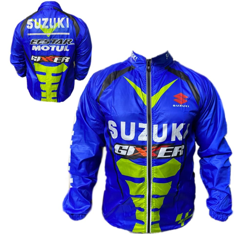 Windbreaker or Dust coat For biker/ Motorcycle Rider. Gixxer blue ...