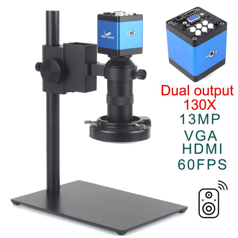 48MP 4K 2K USB HDMI VGA Type-C Digital Video Monocular Microscope ...