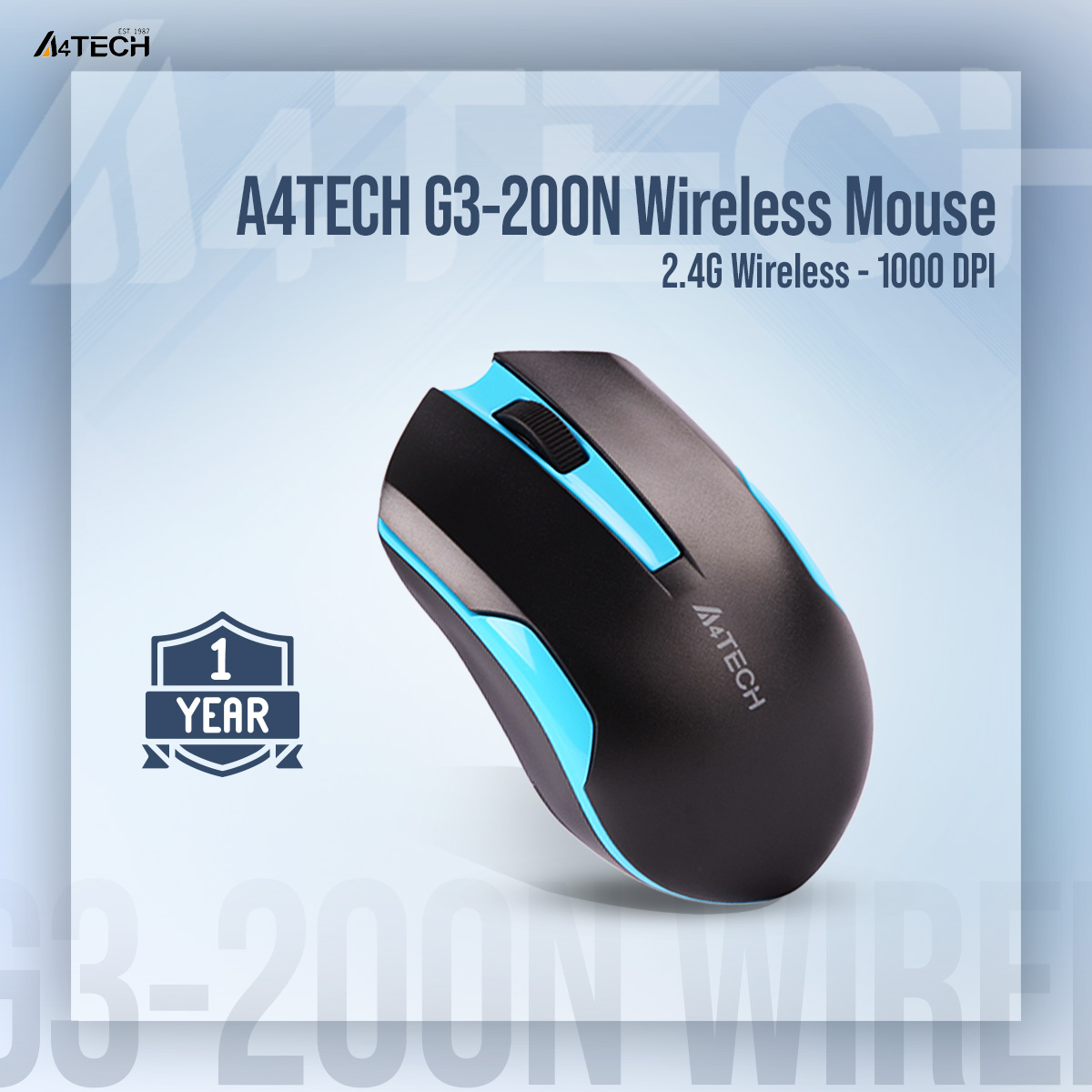 A4TECH G3-200N Wireless Mouse - 2.4G Wireless - 1200 DPI - For PC ...