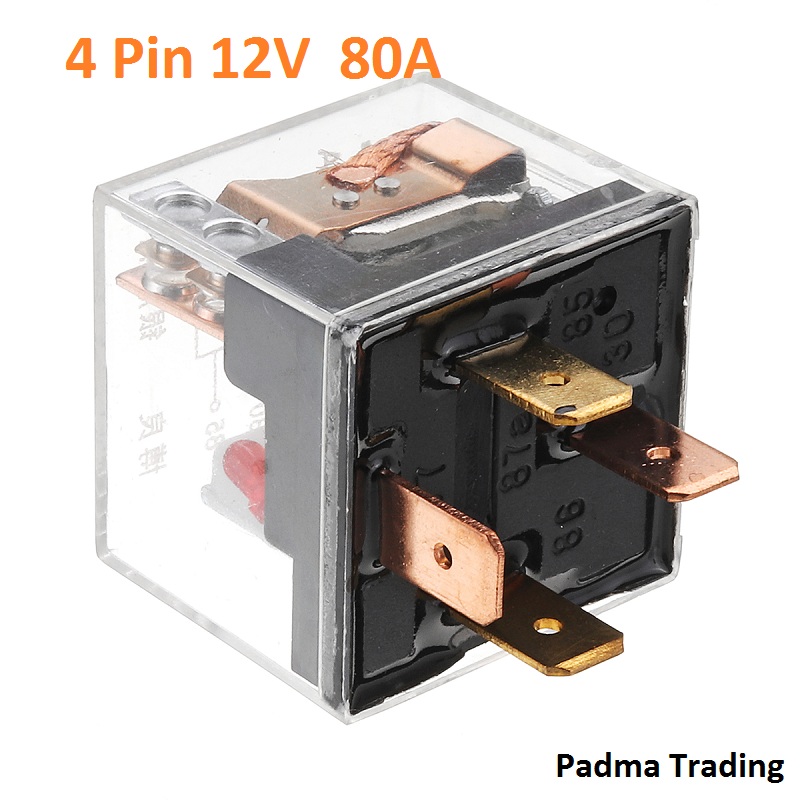 12V 80A 4 Pins High Quality Horn Relay For Motorcycle. Lighting wiring ...