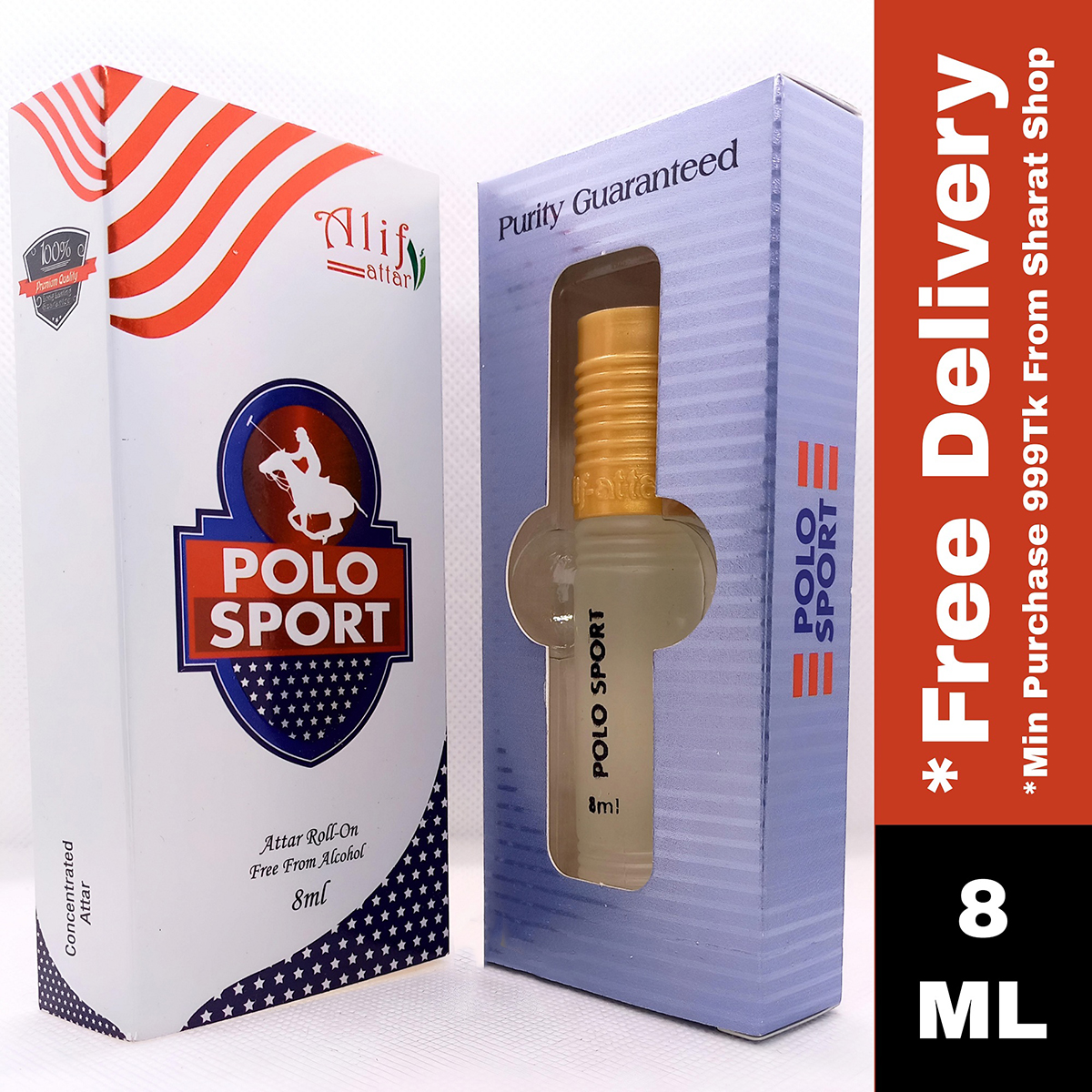 Alif POLO SPORT Attar Concentrated Perfume Oil Long Lasting Halal Roll ...