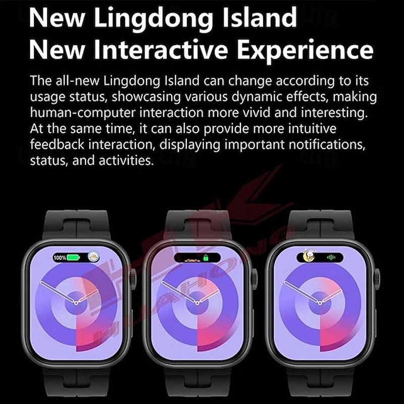 HK9 mini Smart Watch 1.75 inch Smartwatch Bluetooth ECG+PPG Pedometer ...