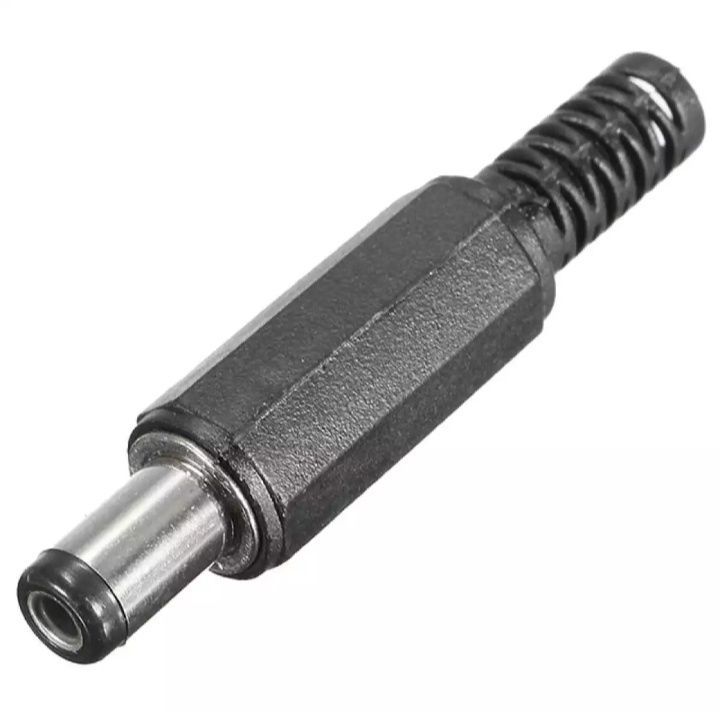 Male Solder DC Power Barrel Tip Plug Jack Straight Connectors 5.5x2.1mm ...