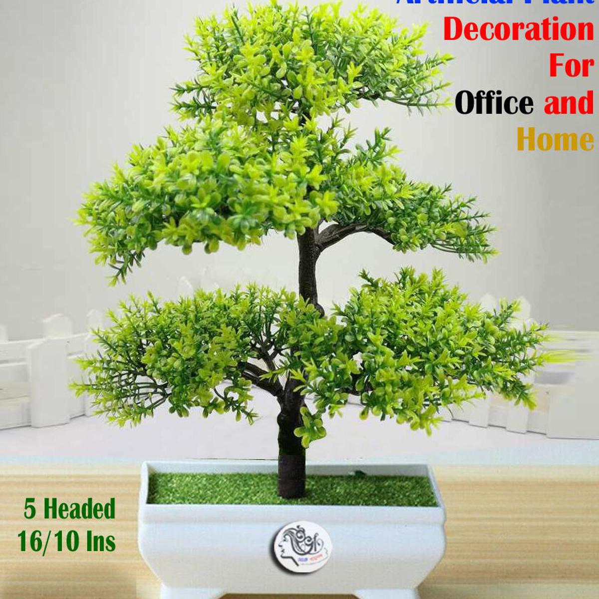 Bonsai Tree in Pot , Artificial Plant Decoration For Office | Daraz.com.bd
