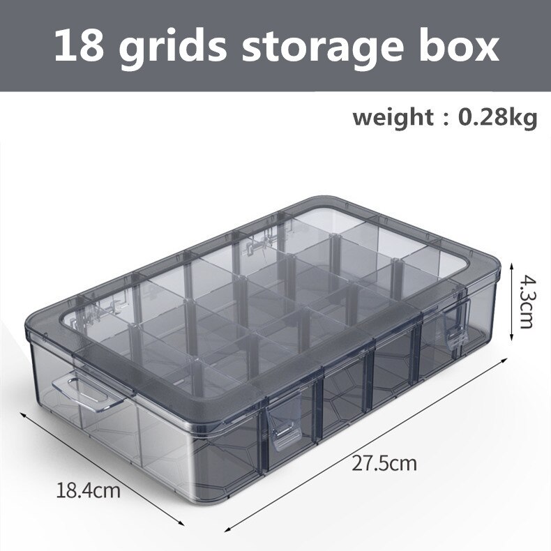 Organizer 9-24 Grids Adjustable Storage Container Compartment Plastic ...