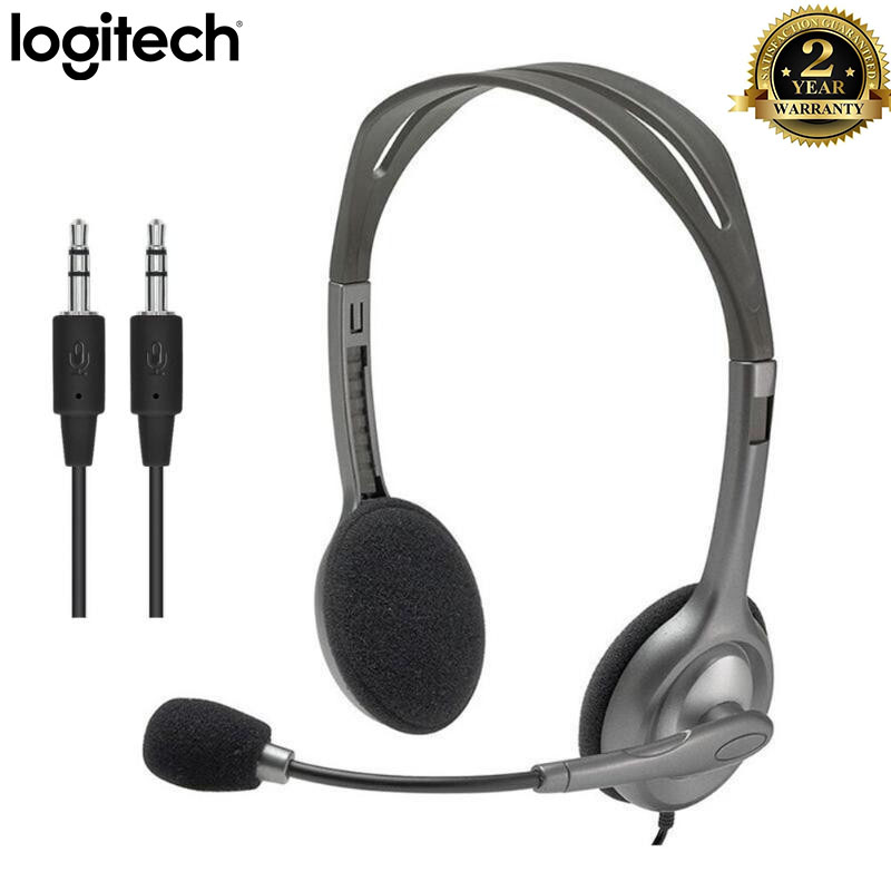 Logitech H110 Wired Headset, Stereo Headphones with Noise-Cancelling ...