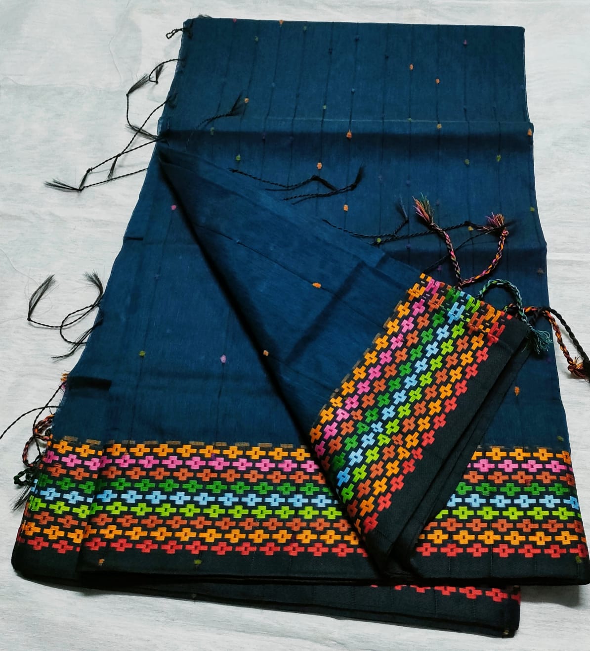 Exclusive Tangail Half Silk Nokshi Pair With Khesh Saree by Jahangir ...