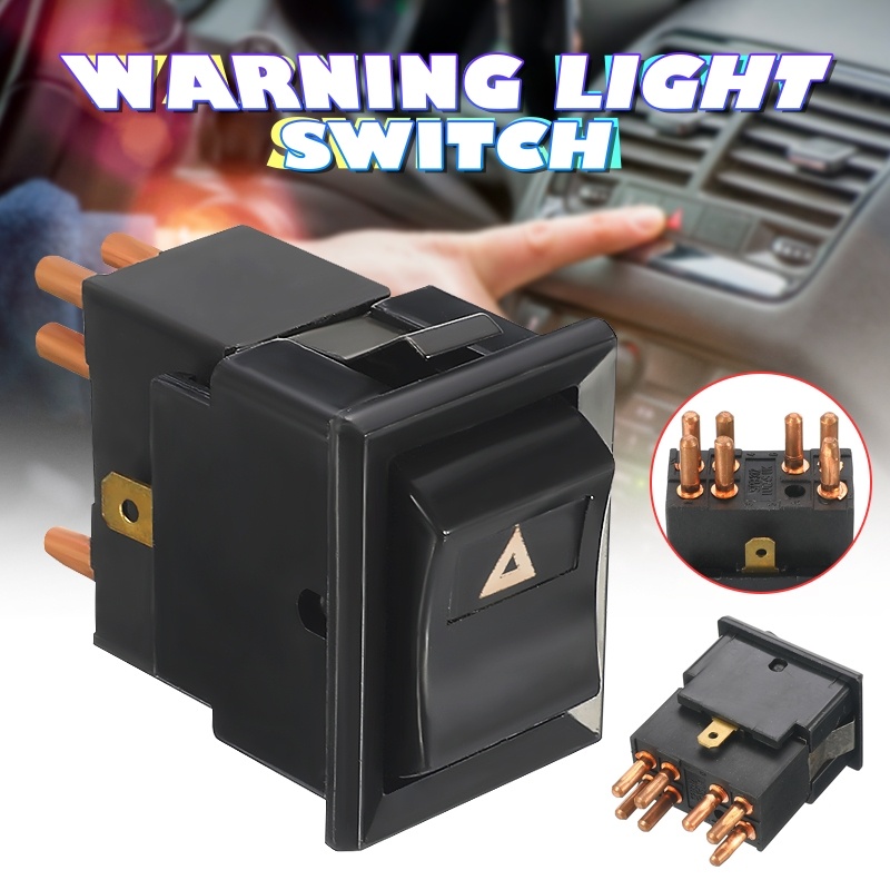 7 Pins Black Hazard Warning Lamp Switch For Land Rover Defender 90 110 ...