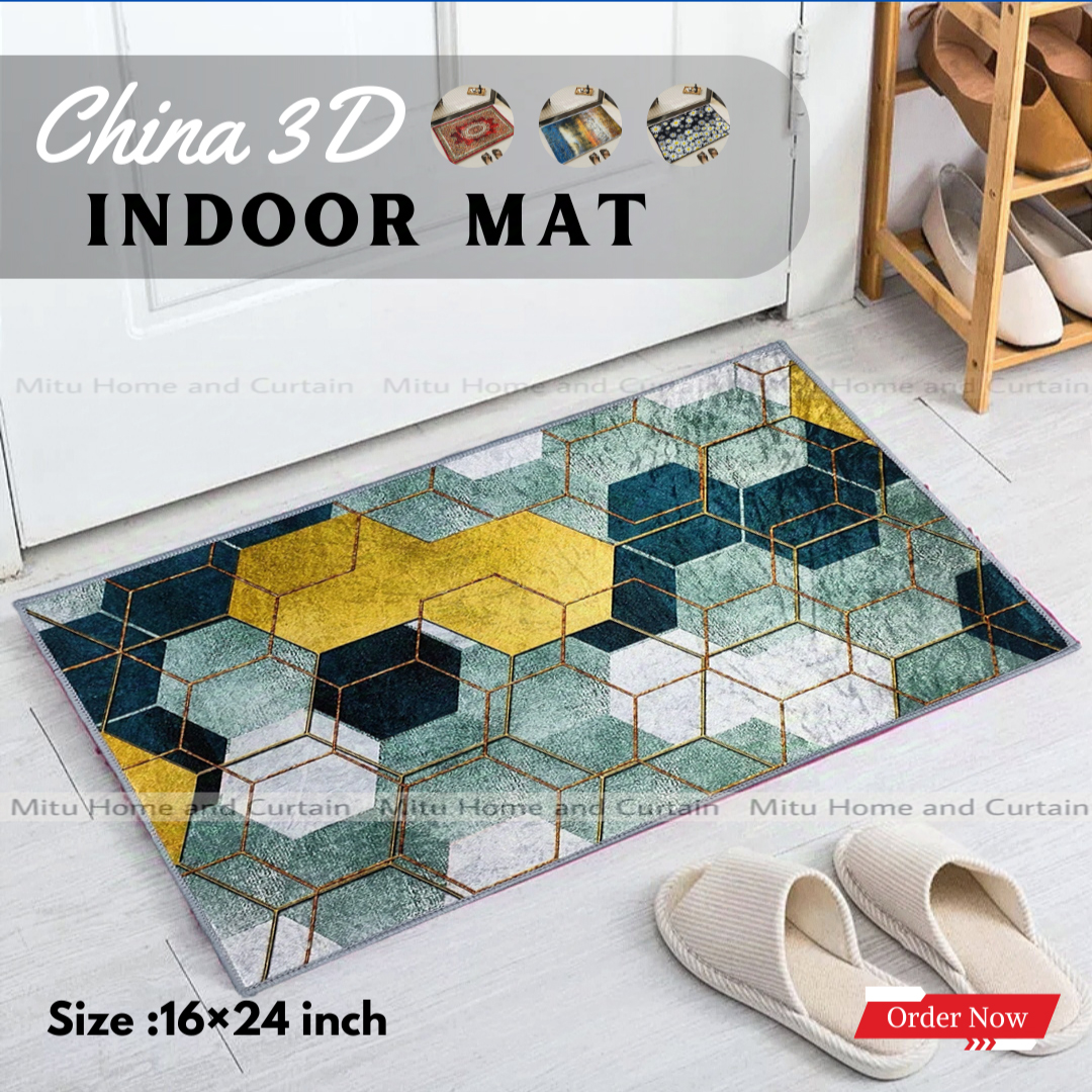 China 3D Door Mat Paposh Doormat Water Absorbent Floor mat 16 * 24 inch ...