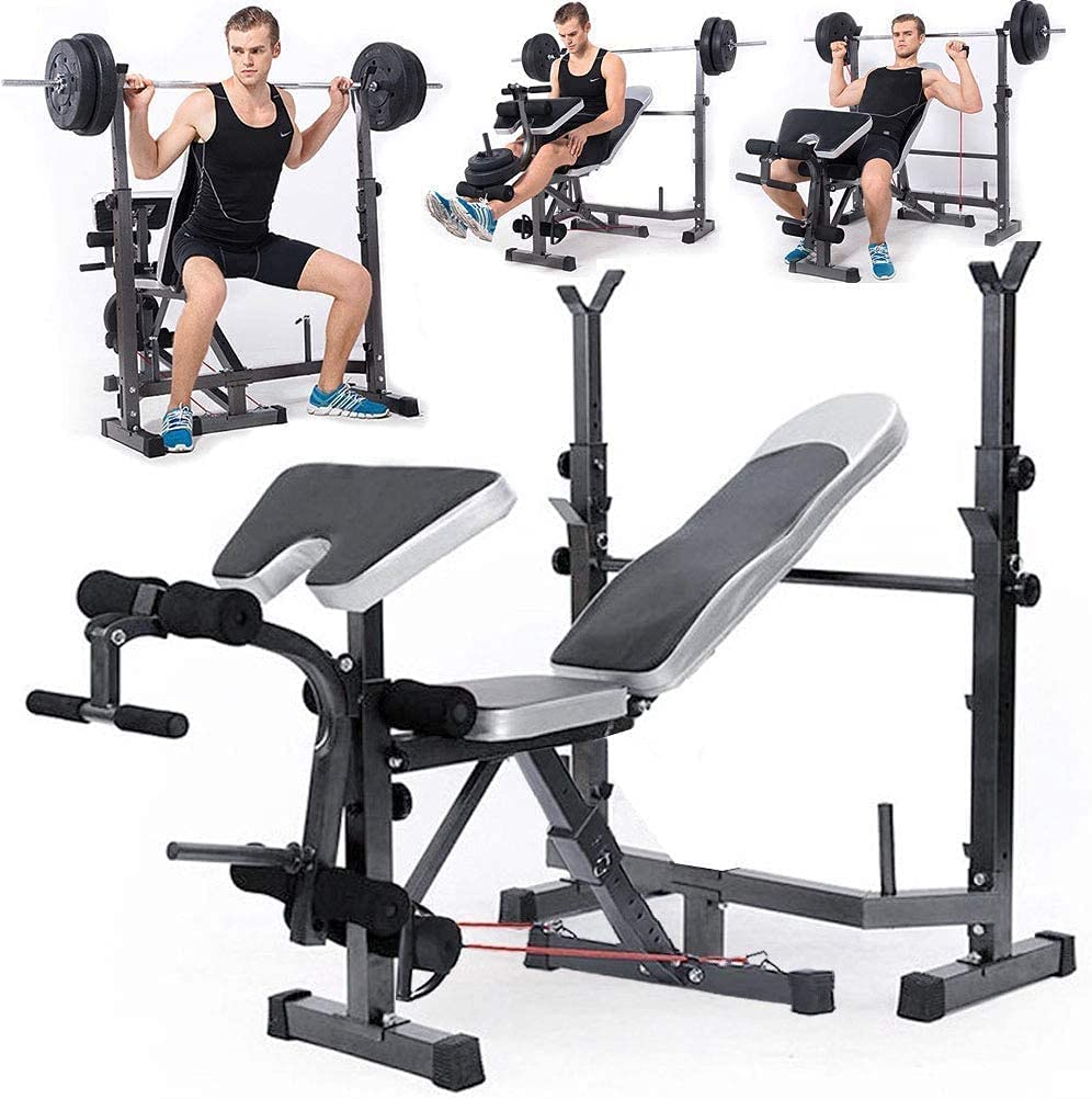 Folding power rack Olympic weight bench, Adjustable weight lift bench ...