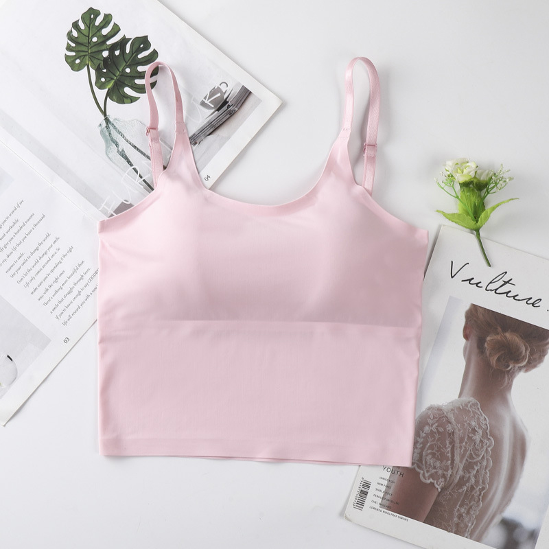 Beauty Back Bra U Shape Back ice silk seamless bra camisole women bra ...