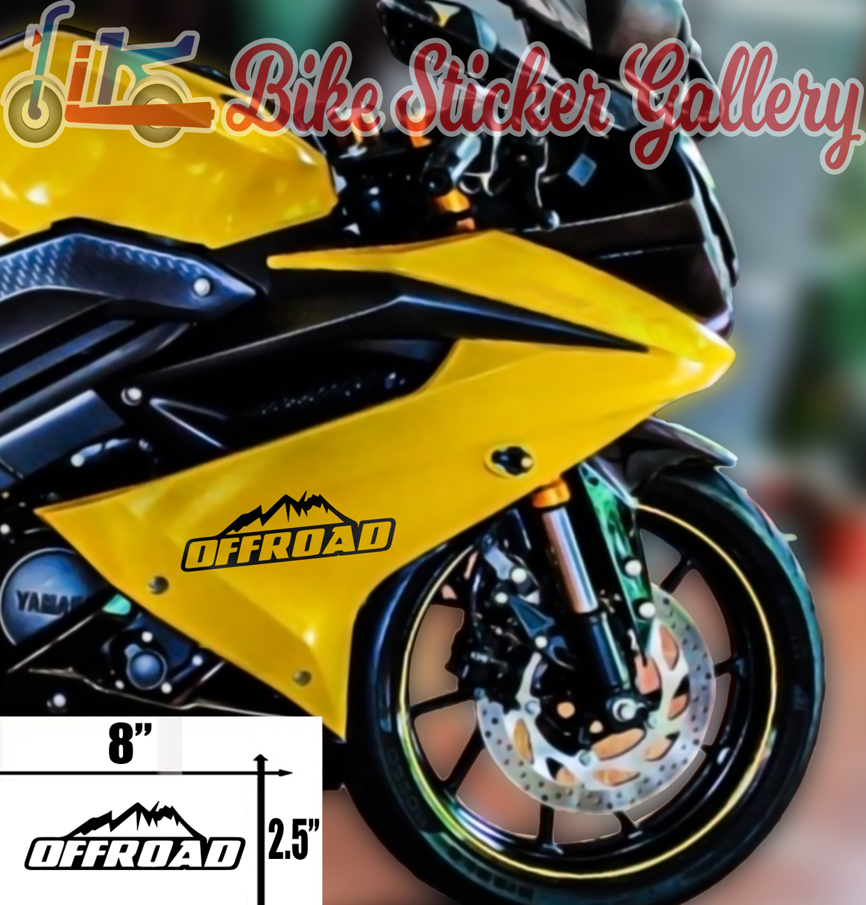 Bike Decal Sticker - Offroad Mountain ( Waterproof & Premium quality ...