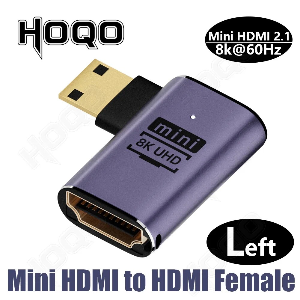 360 Degree U-shaped Mini HDMI gender Adapter USB3.2 Type-c Adapter USB Male to Female Extension ...