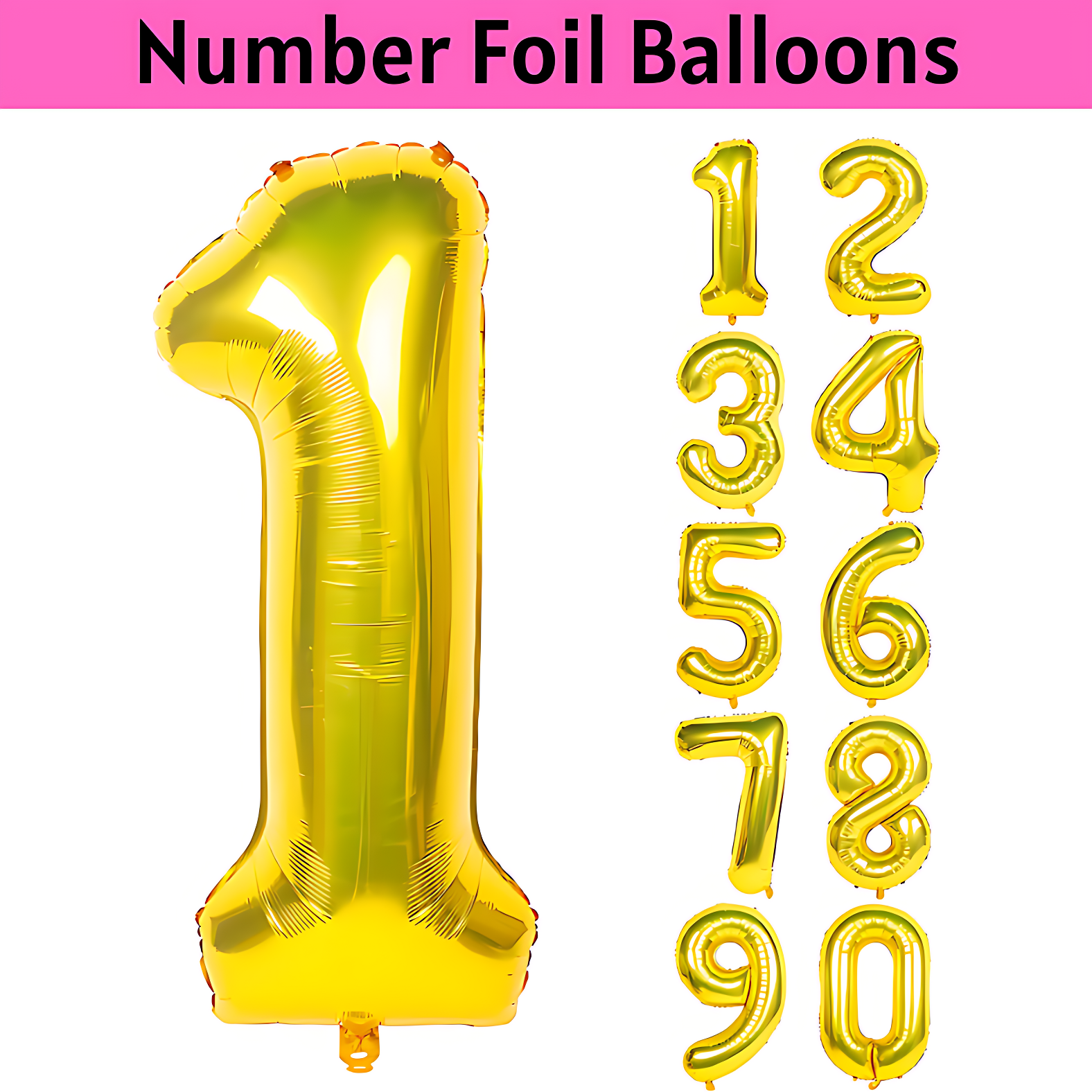 Number Foil Balloon: Ideal for Birthdays, Anniversaries, Events - Party ...