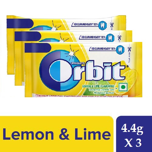 Orbit Lemon & Lime Flavour Sugar free chewing gum 4.4G X 3 | Daraz.com.bd