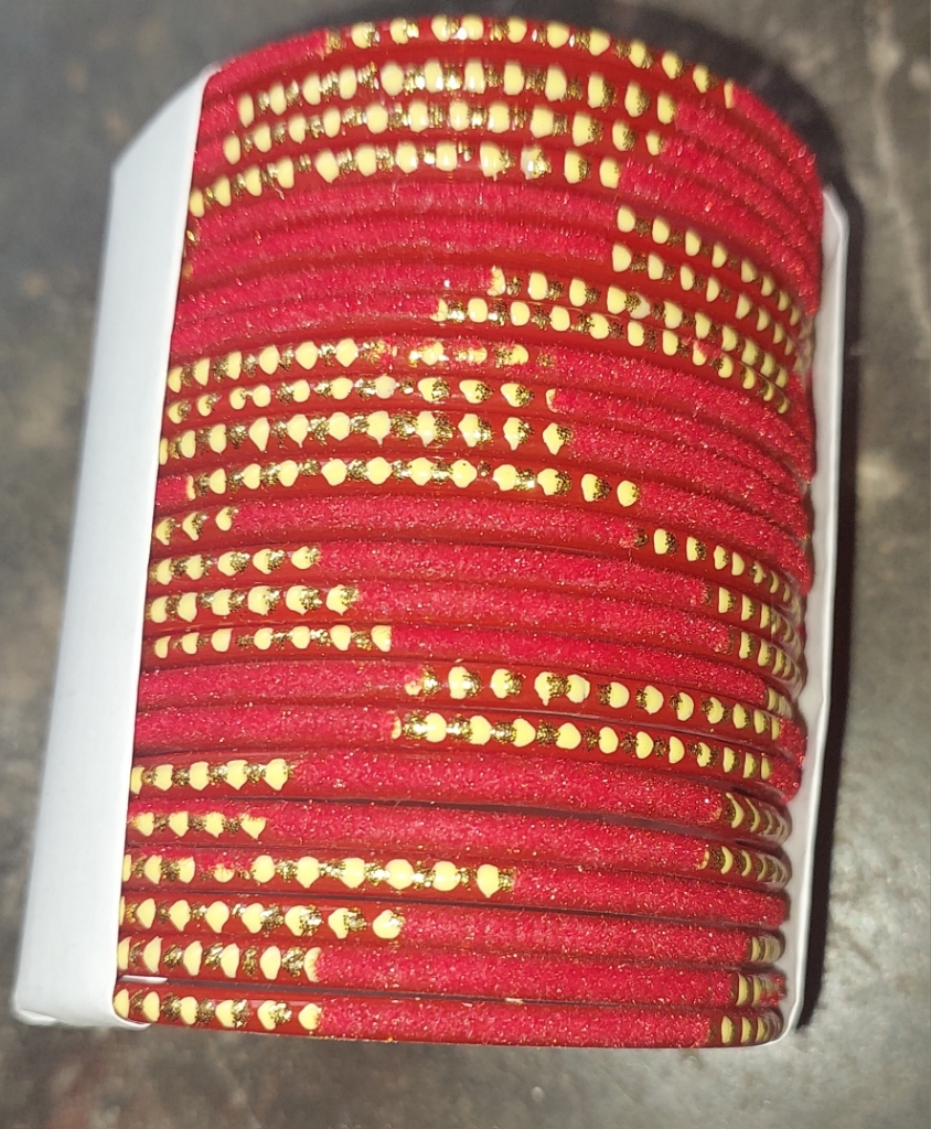Churi 24 pieces indian velvet kacher bangles bridal bangles package for ...